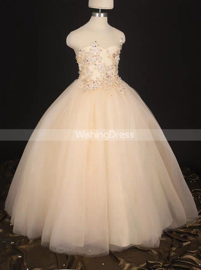 Floor Length Little Princess Dress,Little Girls Tulle Party Dress,GPD0 ...