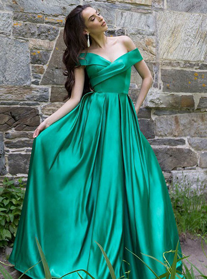 Simple Prom Dresses Long,Off the Shoulder Prom Dress,PD00453 - Wishingdress