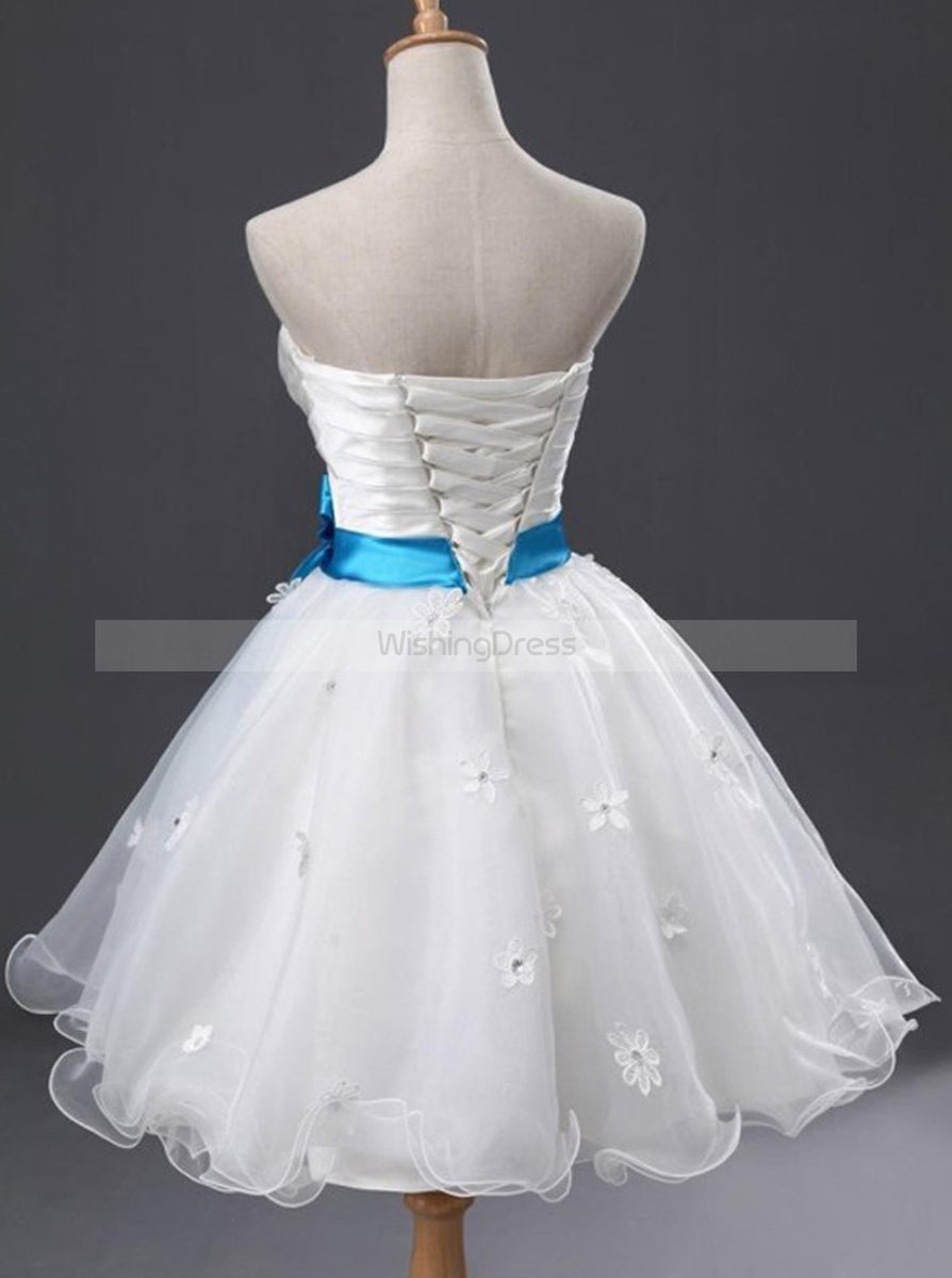 White Sweet 16 Dresses,Sweetheart Sweet 16 Dress,Short Sweet 16 Dress ...